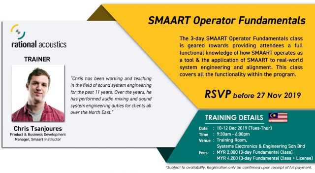 SMAART Operator Fundamentals Training (Malaysia & Singapore) - Electronics & Engineering Pte Ltd